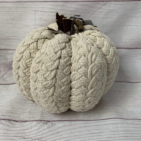 Nicole Miller | Holiday | Nicole Miller Home Cream Braided Pumpkin Rope ...